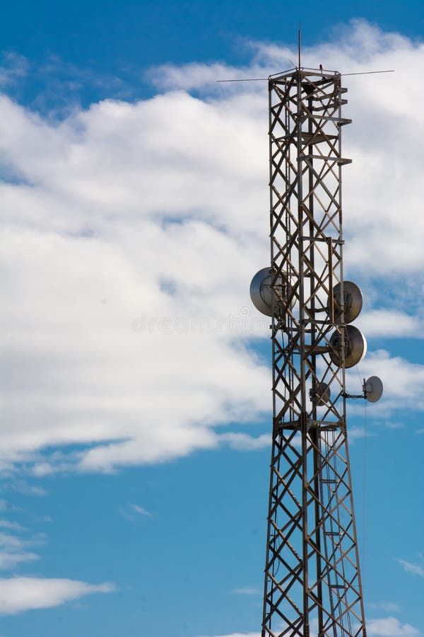 Telecommunication Tower for Digital Signal Stock Image - Image of ...