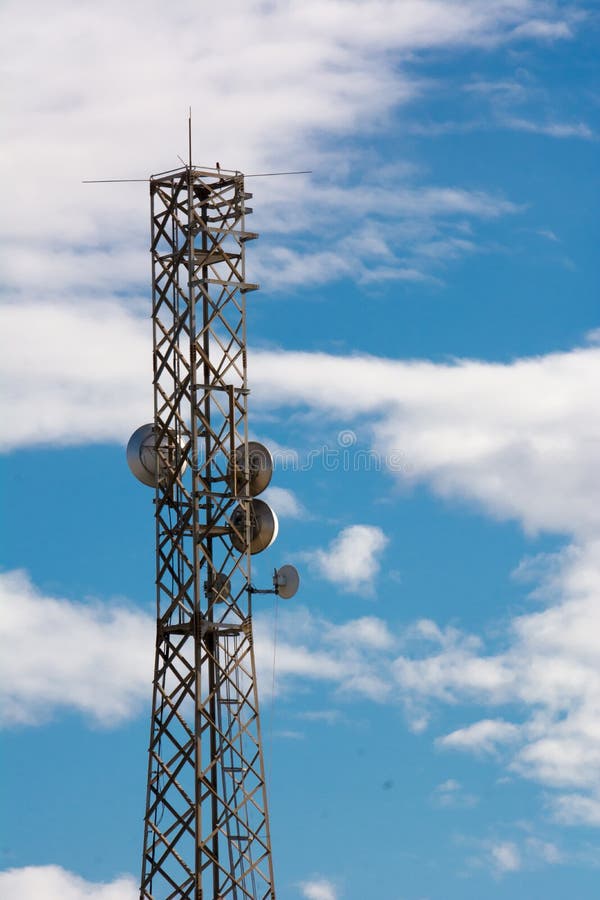 Telecommunication Tower for Digital Signal Stock Photo - Image of ...