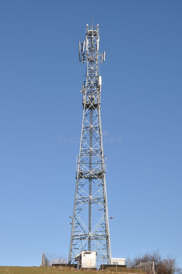 Telecommunication tower stock image. Image of data, internet - 66786843