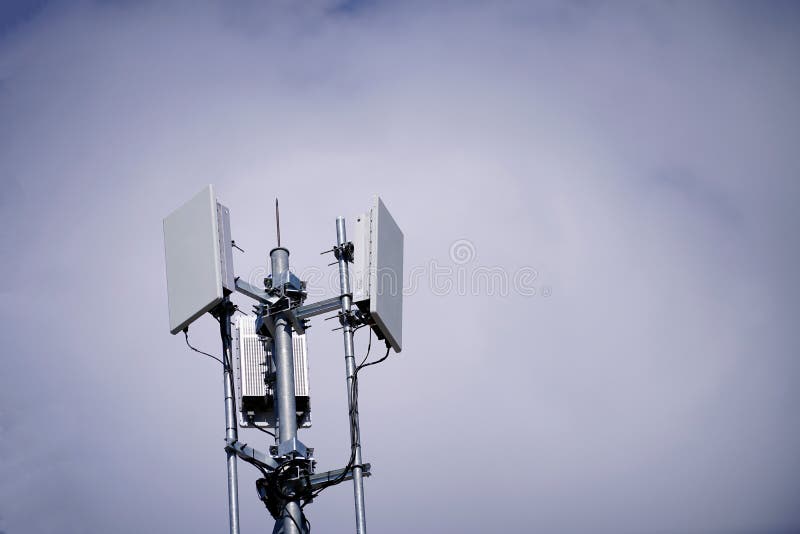 Telecommunication Tower of 4G and 5G Cellular. Base Station or Base ...