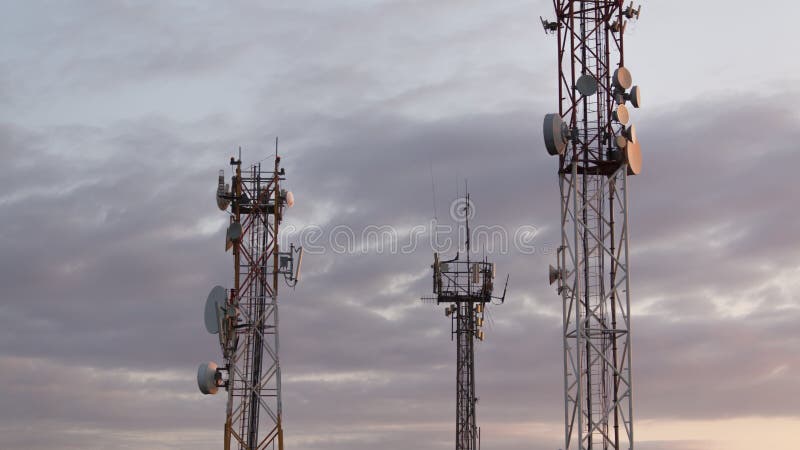 Telecommunication Tower of 4G and 5G Cellular. Base Station or Base ...