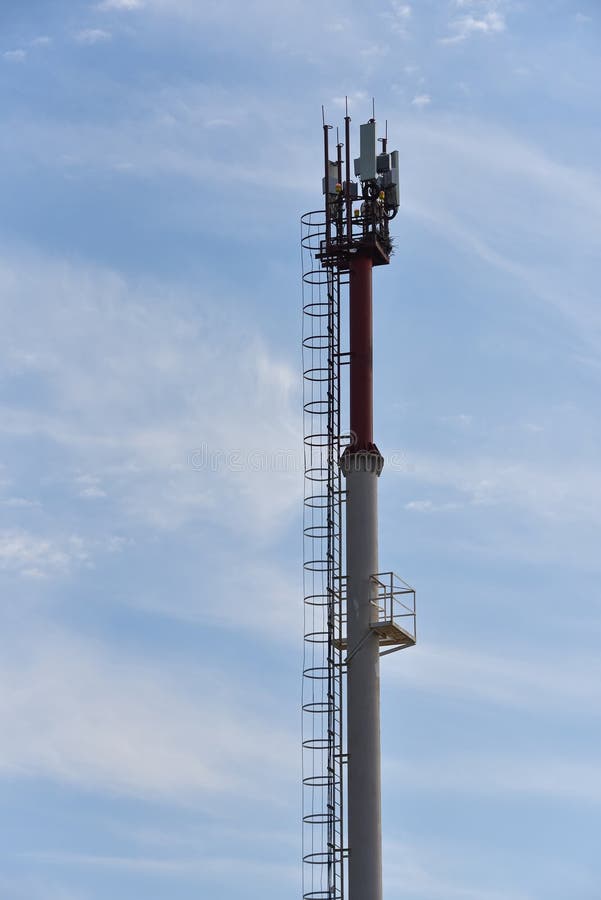 Telecommunication Tower of 4G and 5G Cellular. Base Station or Base ...