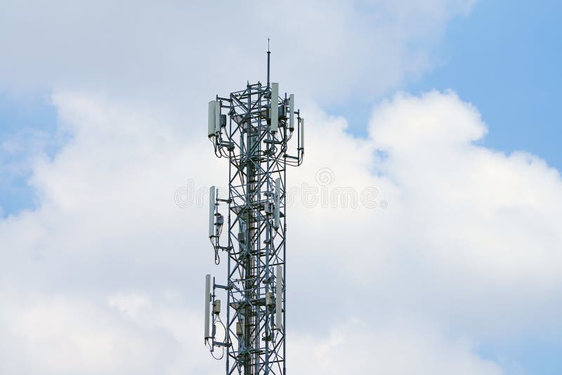 Telecommunication Tower of 4G and 5G Cellular. Base Station or Base ...