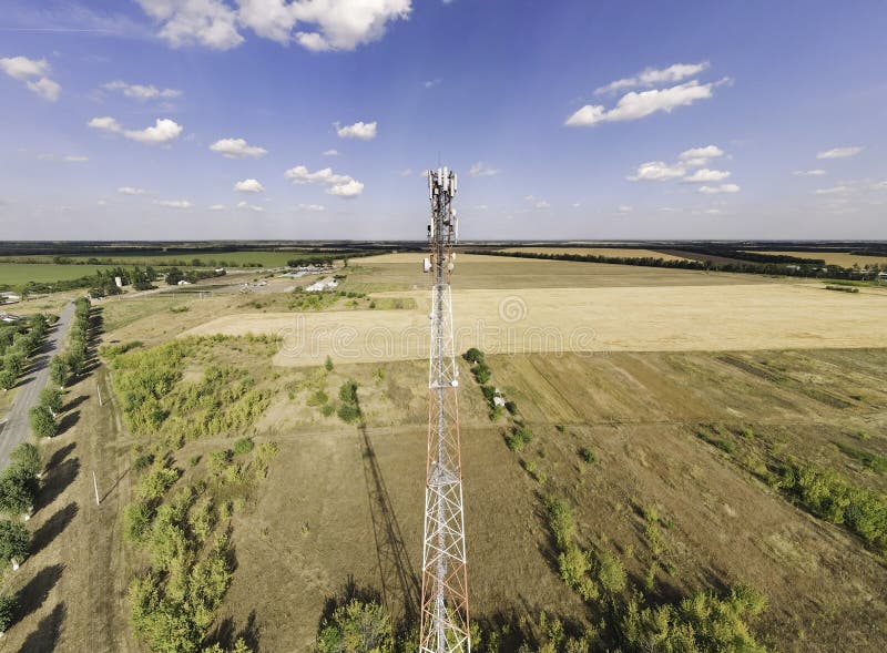 Telecommunication Tower of 5G Technology. Base Station or Transceiver ...
