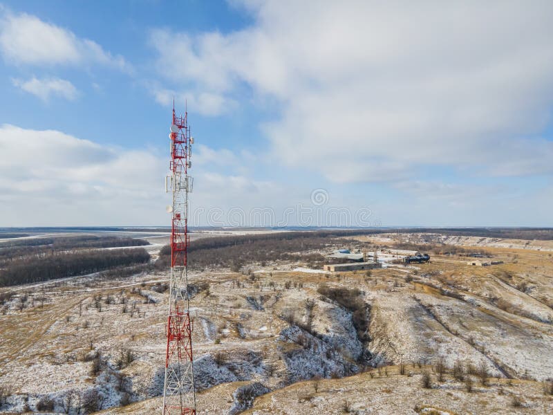 Telecommunication Tower of 4G and 5G, Transceiver Station Telecom Stock ...