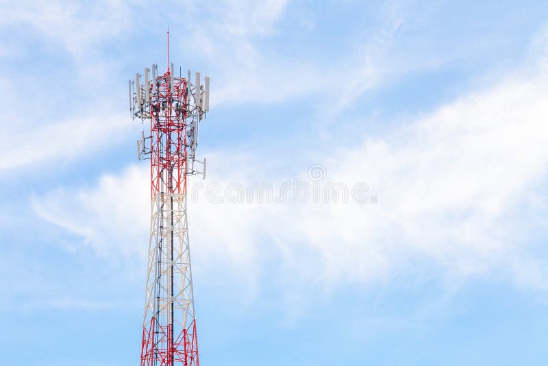 Telecommunication tower stock photo. Image of telephone - 46192378