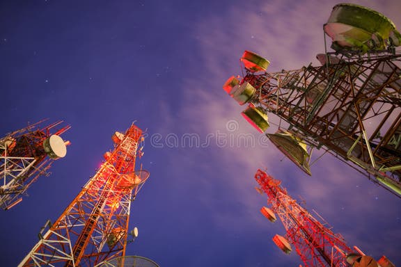 Telecommunication tower stock image. Image of receiver - 35995507