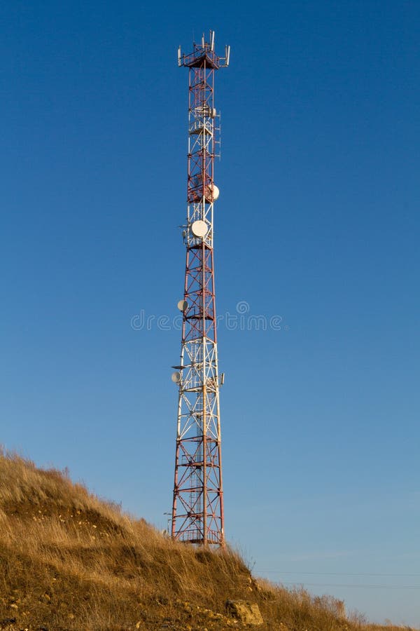 Telecommunication Towers On A Base Transceiver Station Stock Photo ...