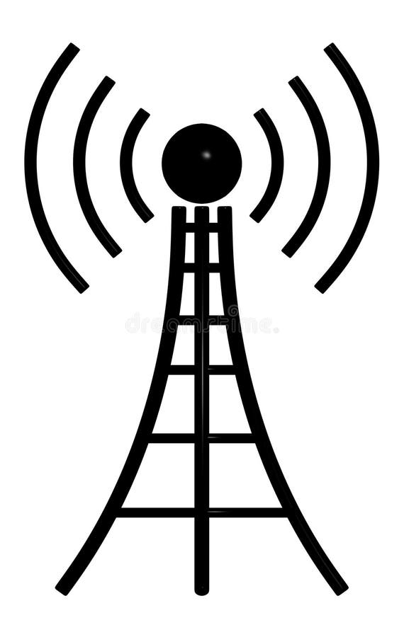 Telecommunication Tower Icon Stock Illustration - Illustration of mast ...