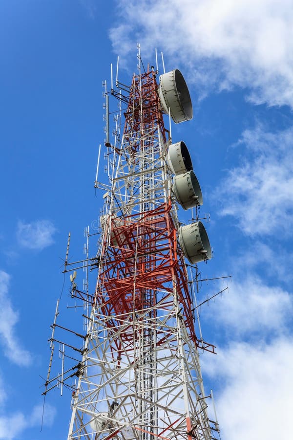 Telecommunication tower stock image. Image of receiver - 42928953