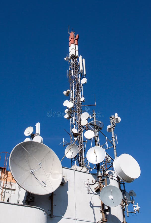 Telecommunication Tower stock photo. Image of horizontal - 32186096