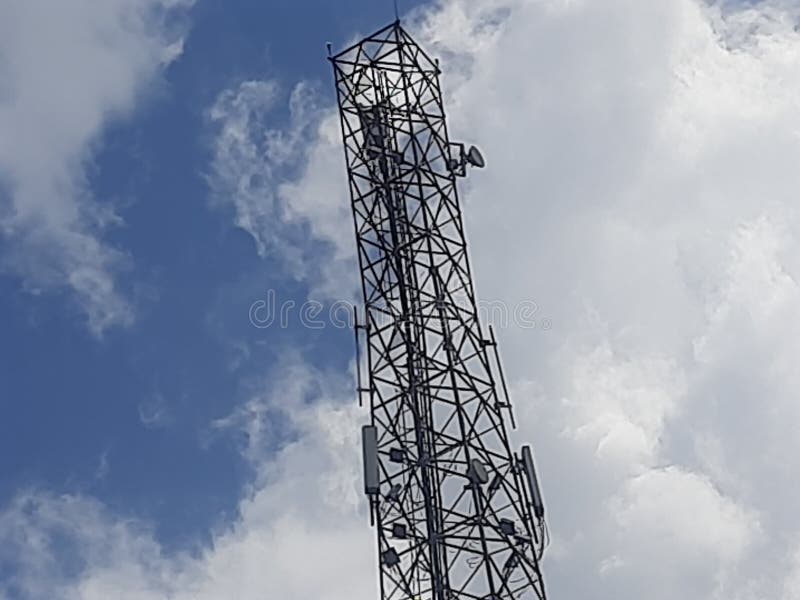 Telecommunication Tower Photographed in the Morning or Evening from ...