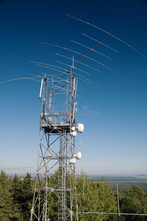 Telecommunication Tower stock photo. Image of horizontal - 32186096
