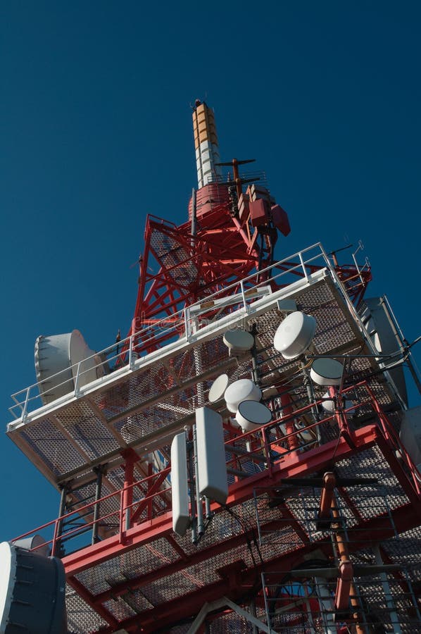 Telecommunication Tower stock photo. Image of horizontal - 32186096