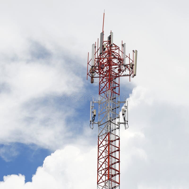 Telecommunication tower stock photo. Image of broadcast - 32430226