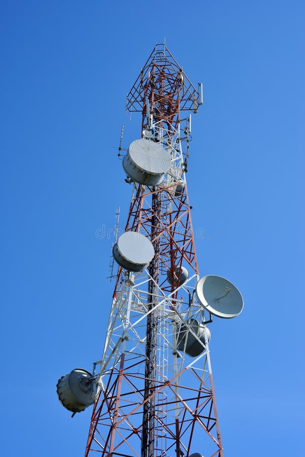Telecommunication tower stock photo. Image of communication - 30276882