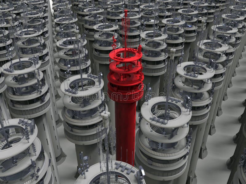 Telecommunication Tower - Target in Crowd Stock Illustration ...