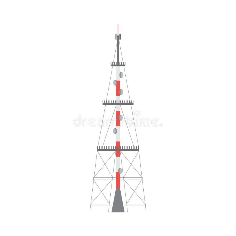 Telecommunication Tower with Technology Equipment for Wireless ...
