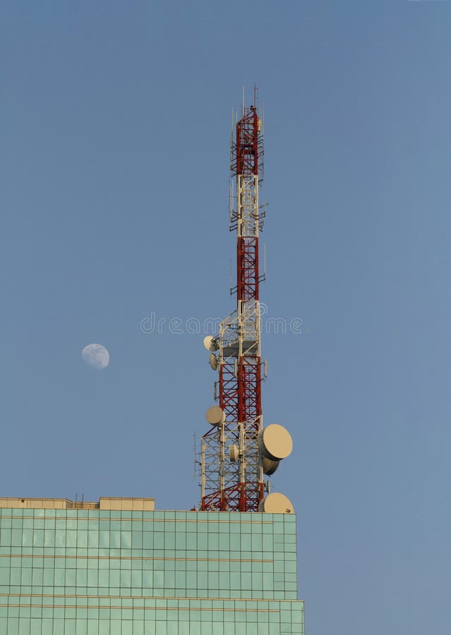 Telecommunication tower stock photo. Image of digital - 21486800