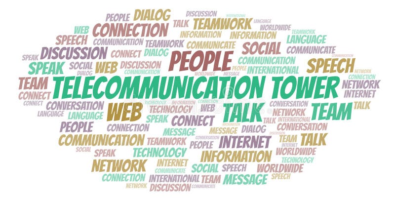 Telecommunication Word Concepts Banner. Global Communication Service ...