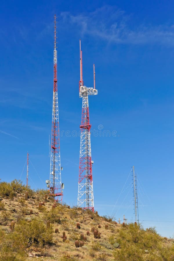 Telecommunication Towers stock photo. Image of telecommunication - 8228158