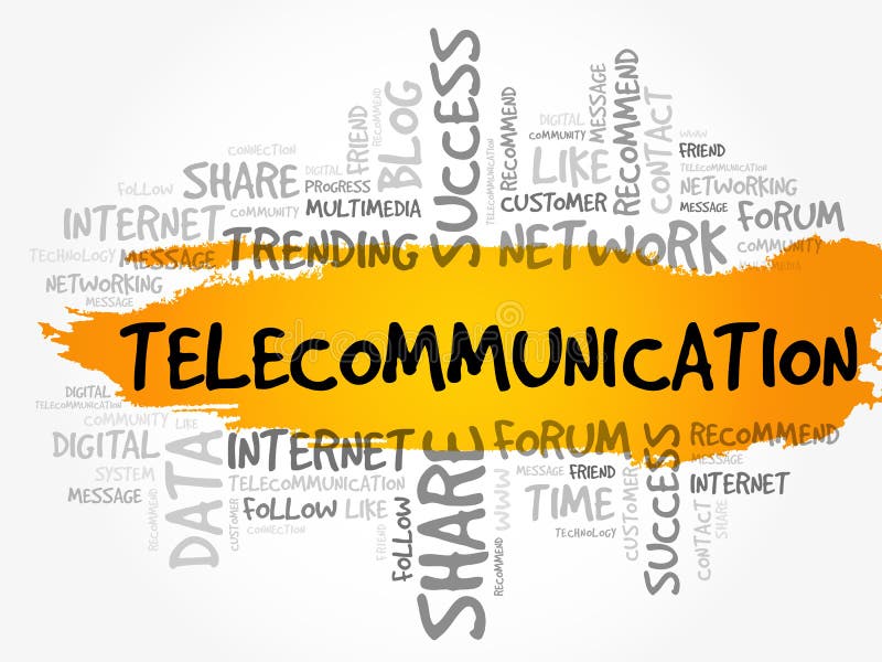 Telecommunication Word Cloud Stock Illustration - Illustration of ...