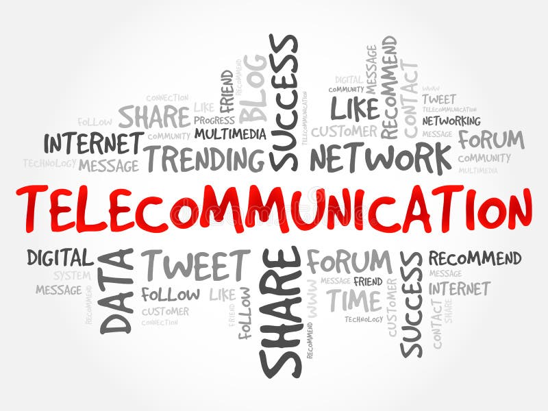 Telecommunication Word Cloud Stock Illustration - Illustration of ...
