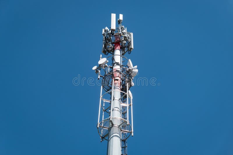 The Telecommunications Antenna Stock Photo - Image of wind, iron: 297510222