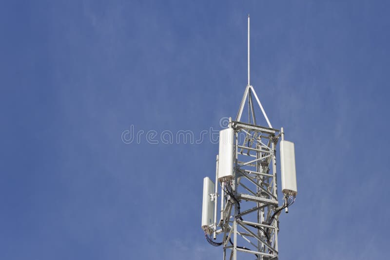 Telecommunications Cellphone Antennas Tower. 5g High Speed Internet ...