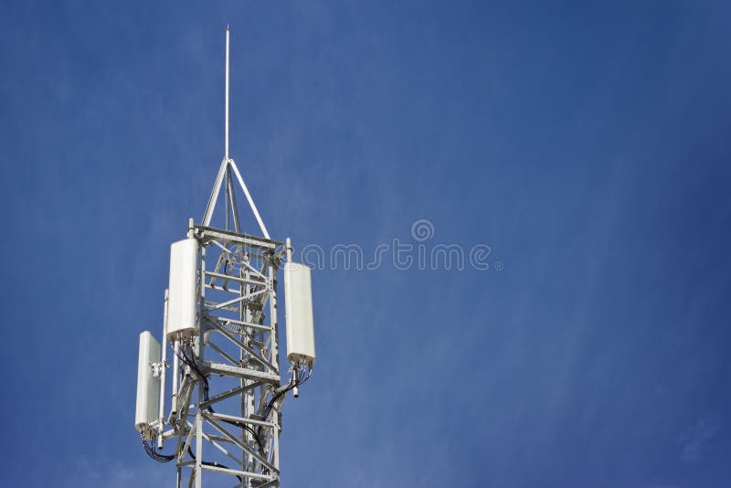 Cell phone antenna tower. stock image. Image of repeater - 38469449