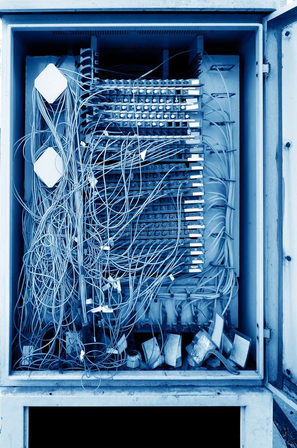 Telecommunications Distribution Box Stock Photo - Image of repairman ...
