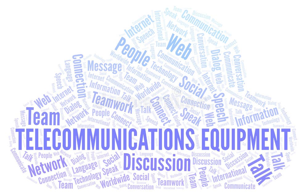 Telecommunications Equipment Word Cloud. Stock Illustration ...
