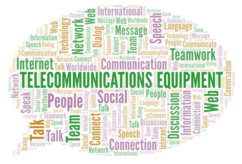 Telecommunications Equipment Word Cloud Stock Illustration ...