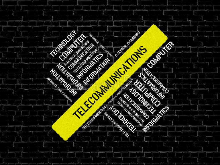 TELECOMMUNICATIONS - Image with Words Associated with the Topic ...