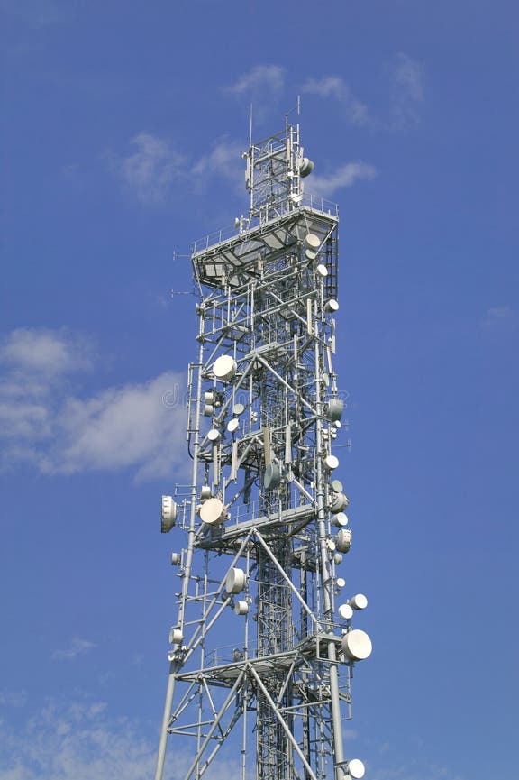 Telecommunications mast. stock photo. Image of cell, global - 3132094