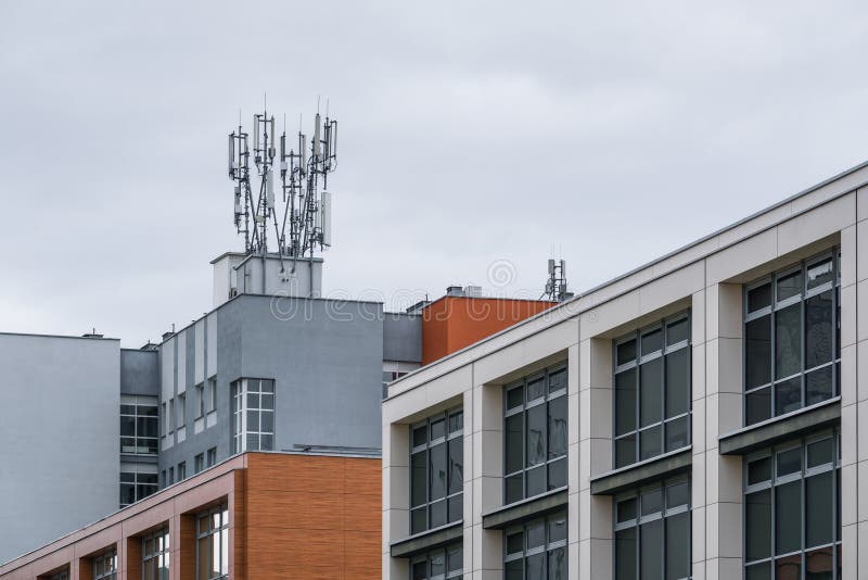 TELECOMMUNICATIONS NETWORK stock photo. Image of roof - 315639910
