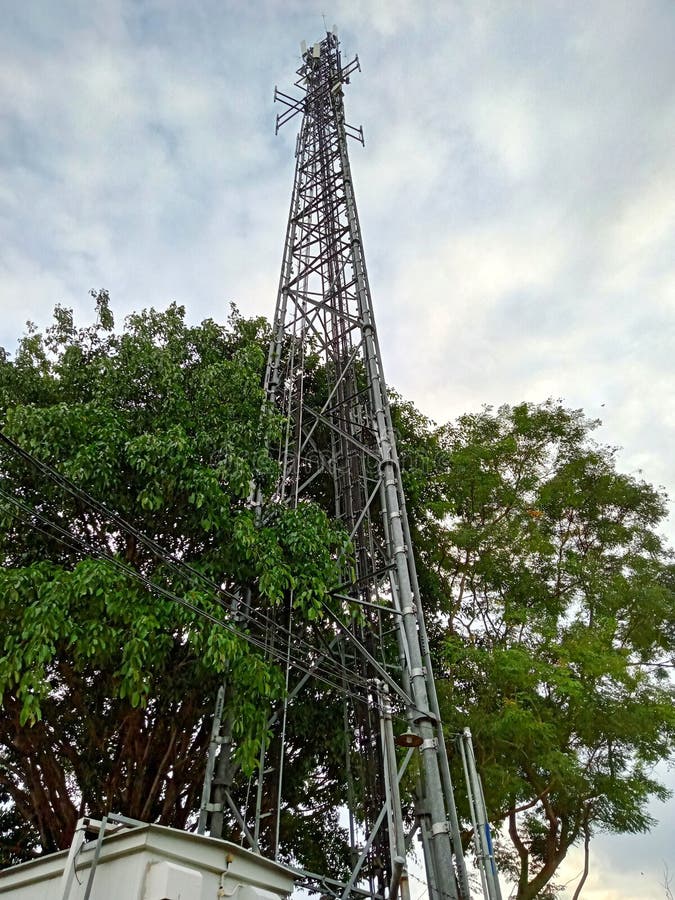 Telecommunications Network Towers Stock Photo - Image of cellular ...