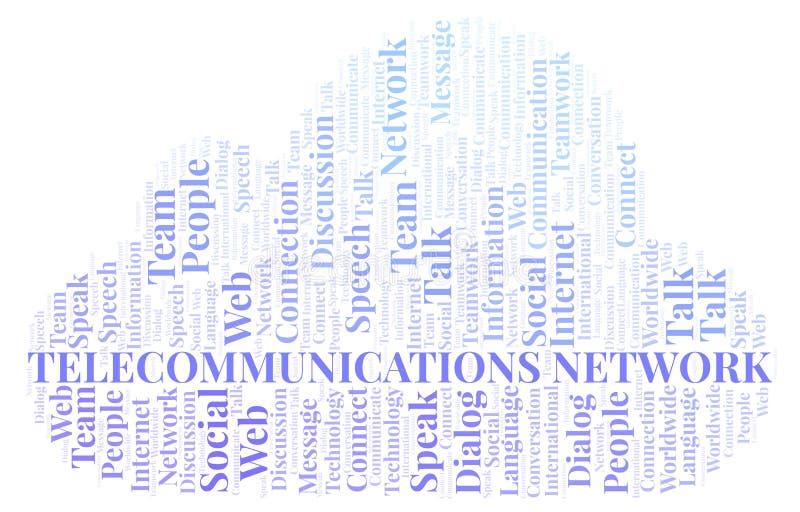 Telecommunications Network Word Cloud. Stock Illustration ...
