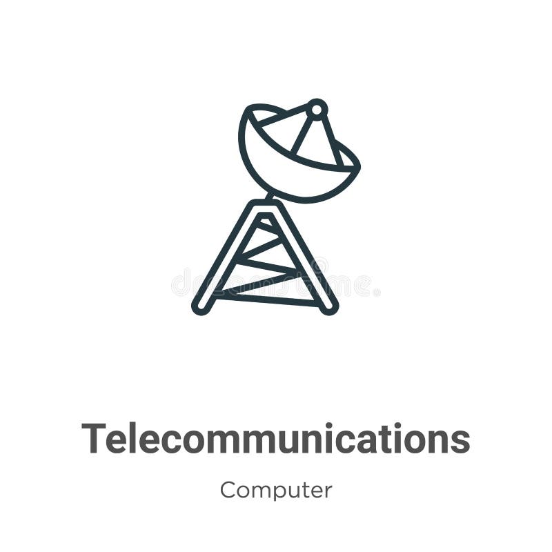 Telecommunications Icon in Filled, Thin Line, Outline and Stroke Style ...
