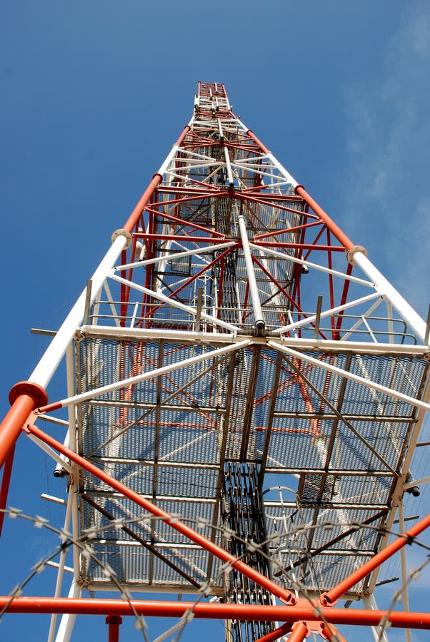 Telecommunications Relay Tower Stock Photo - Image of antenna, antennas ...