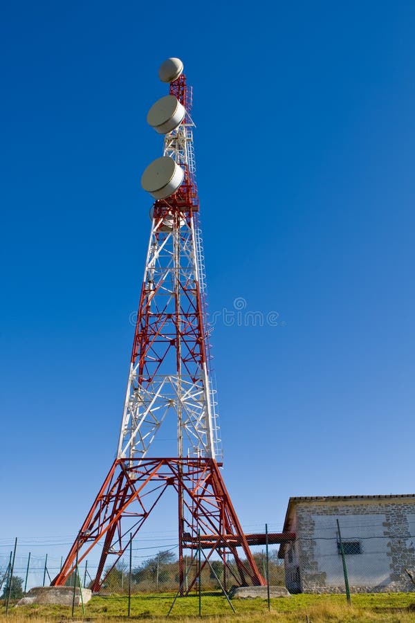 Telecommunications tower stock photo. Image of structure - 11373742