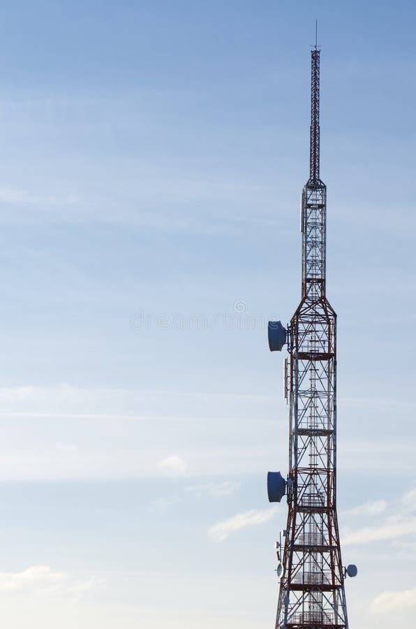 Telecommunications tower stock photo. Image of receiver - 19080196