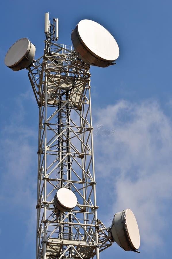 Telecommunications Tower stock image. Image of telecommunication - 20498185