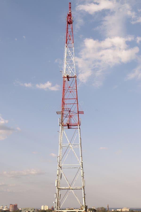 Telecommunications tower. stock image. Image of telephone - 26143663
