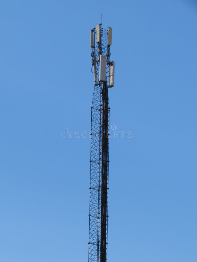 Telecommunications Tower. Mobile Phone Base Station. Stock Photo ...