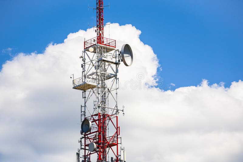 Telecommunications tower. stock photo. Image of base - 41515582