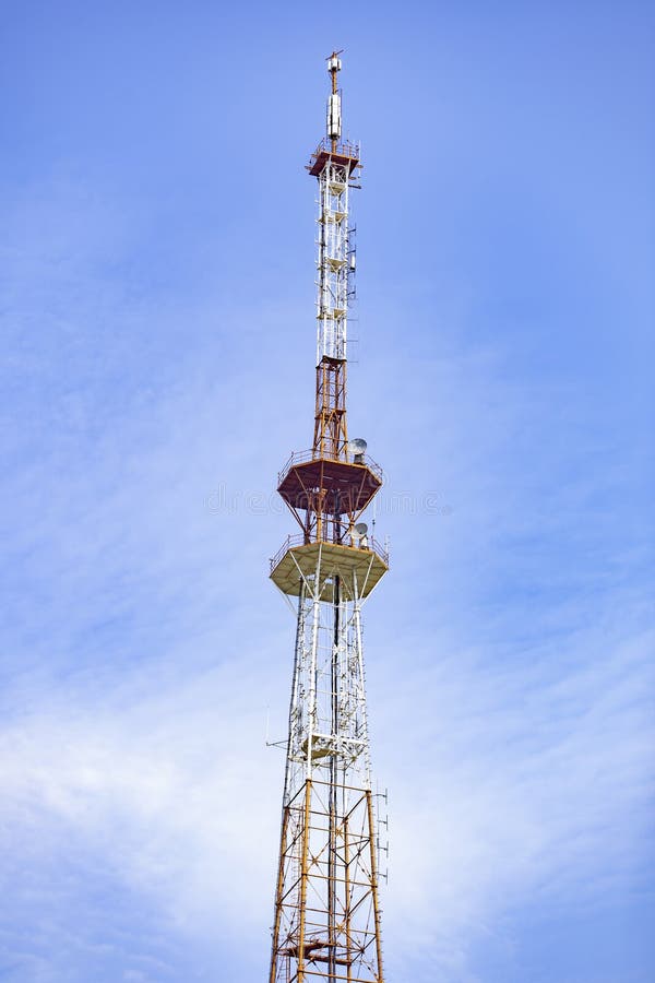 A Telecommunications Tower Typical of Eastern Europe. Stock Image ...