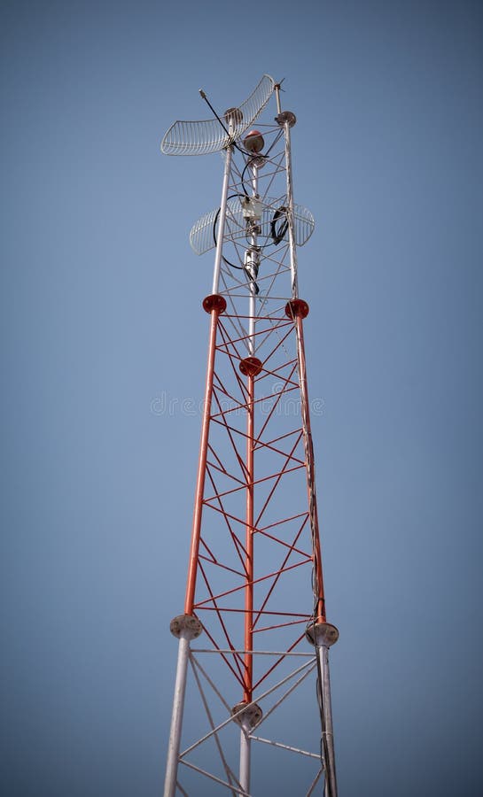 Telecommunications towers stock image. Image of powerful - 25646267