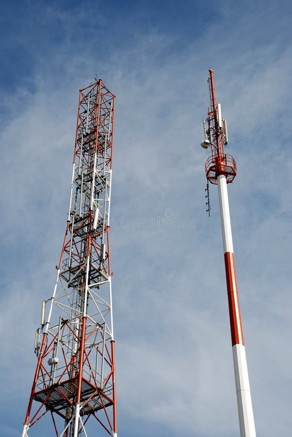 Telecommunications towers stock photo. Image of mobile - 3777608
