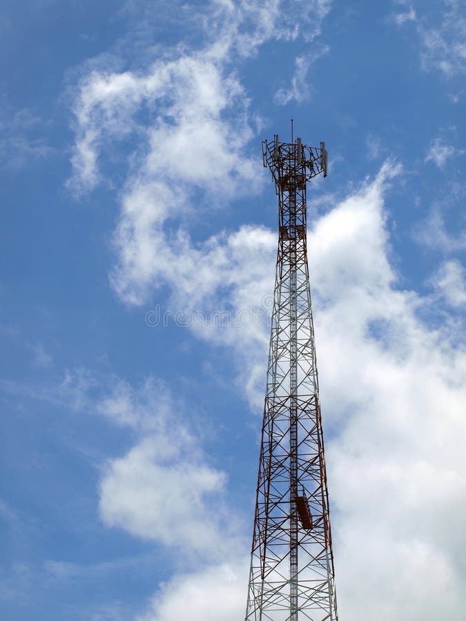 Telecommunications towers stock photo. Image of satellite - 57037230